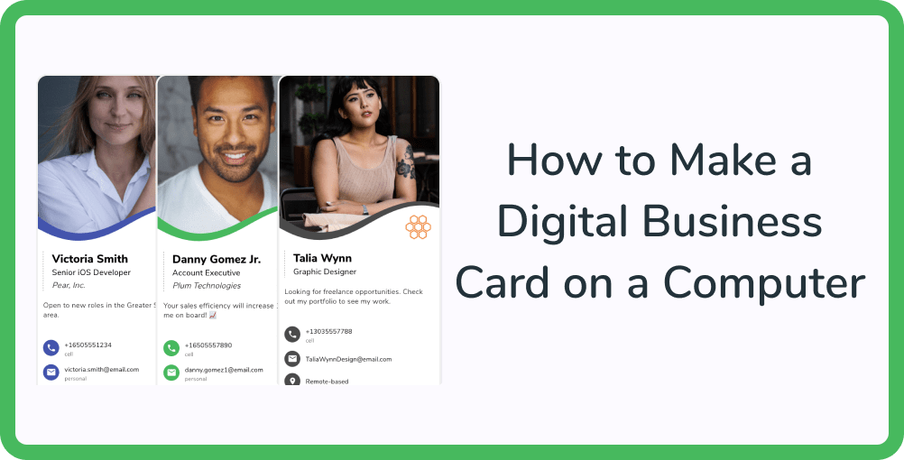 How To Make A Digital Business Card On A Computer Blog